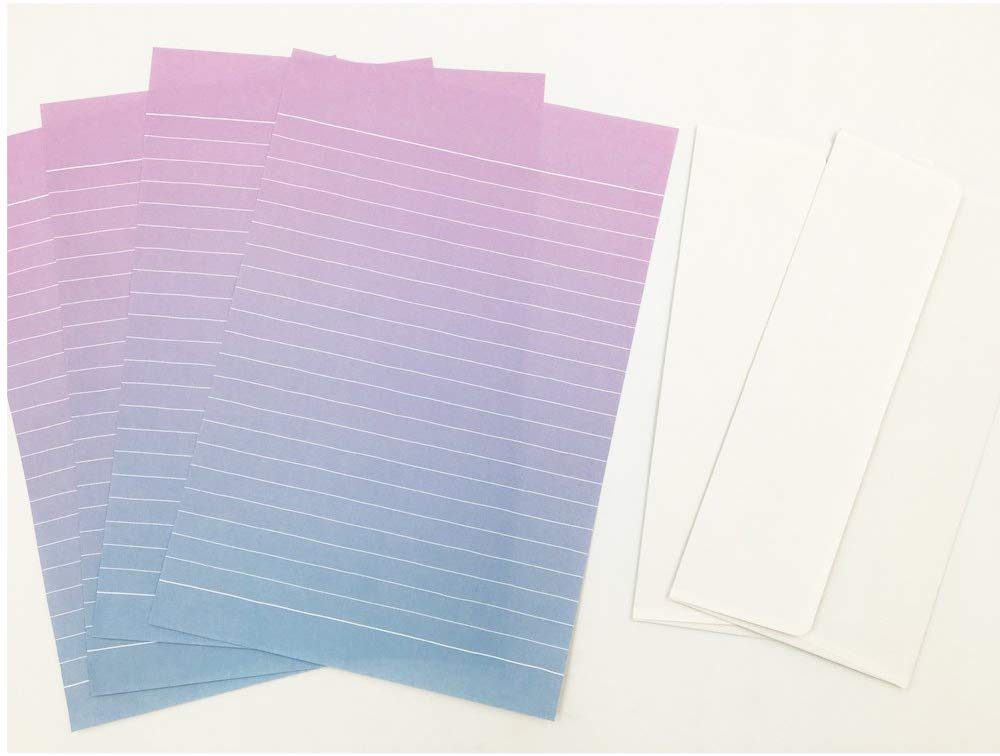 Graduated Color Letter 4 PCS Writing Lined Paper a... – Vicedeal