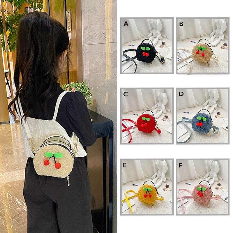 Korean Kids Cute Cherry Shoulder Bag Girl Crossbod... – Vicedeal