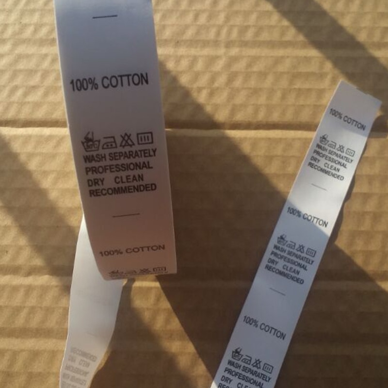 Stock White care label printed tags for clothing n... – Grandado