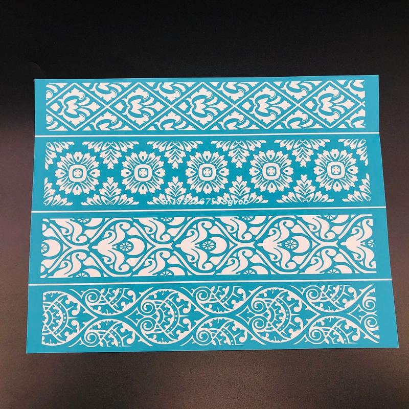 Vintage Kant Zelfklevende Zeefdruk Stencil Mesh Tr... – Vicedeal