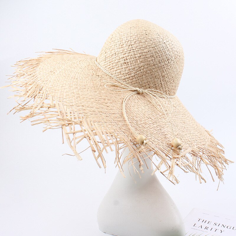 USPOP summer hats women raffia sun hats rough edge... – Grandado