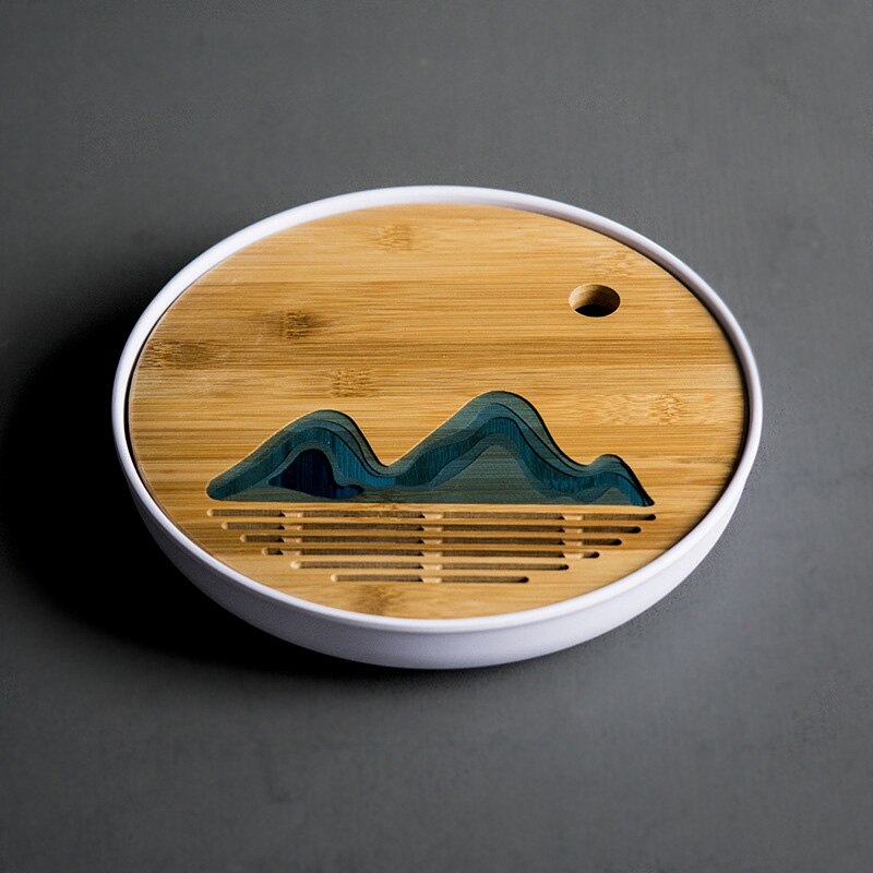 Chinese landscape travel tea tray,bamboo portable ... – Grandado