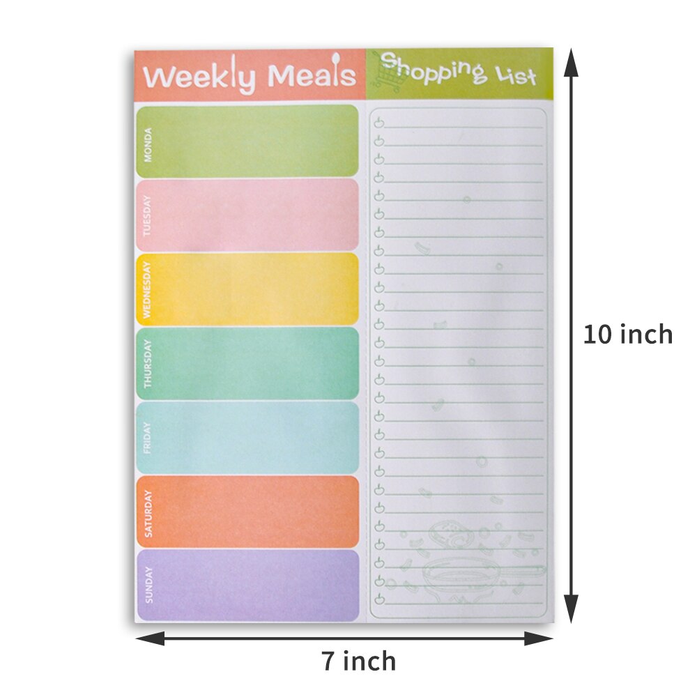 Weekly Meal Planner and Grocery List Magnetic Note... – Grandado