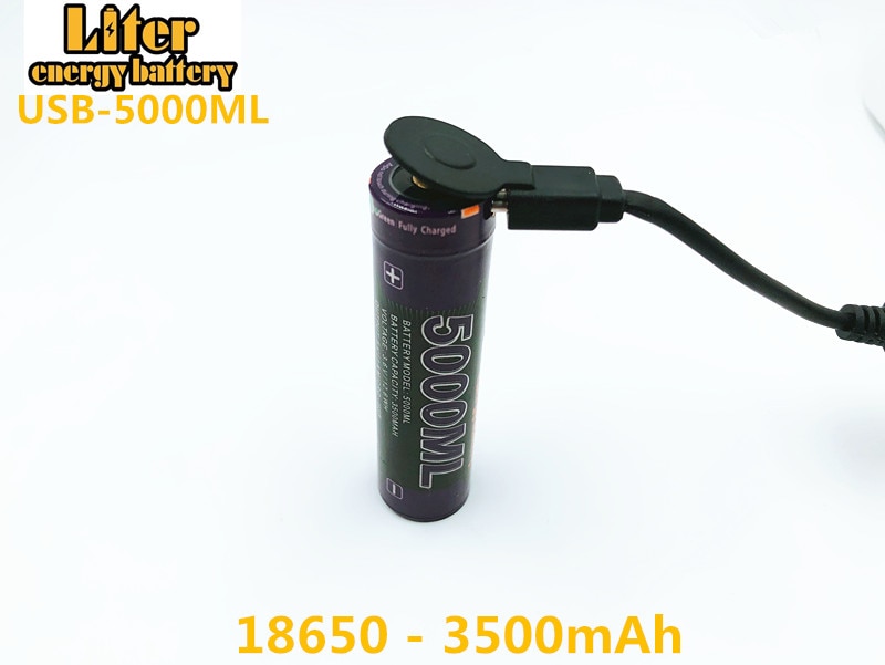 Liter energy battery USB wire+USB 18650 3500mAh 3.... – Grandado
