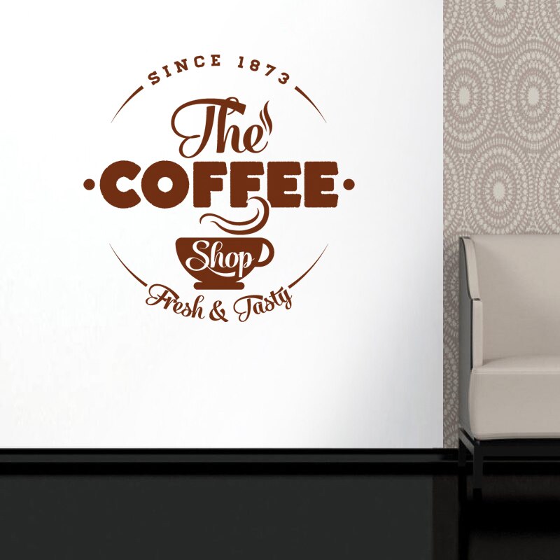 Coffee Shop Sticker Milk tea Decal Cafe Cup Poster... – Grandado