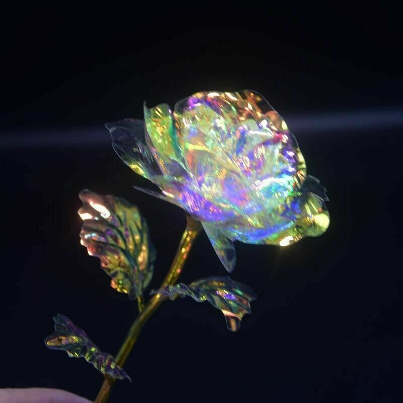 24K Vergulde Galaxy Rose Romantische Crystal Flowe... – Vicedeal