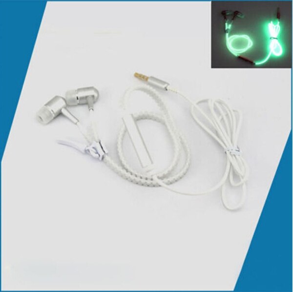 Glow In The Dark Earphone Metal Zipper Luminous Ea... – Vicedeal