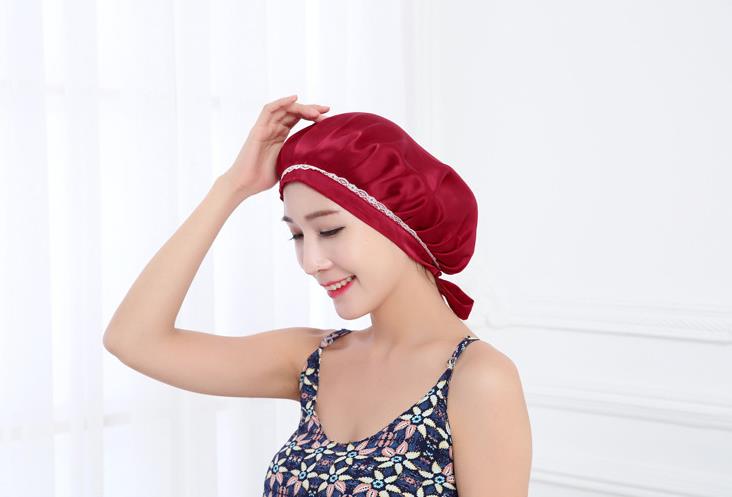 100% Silk Sleeping Cap Soft Silk Night Sleep Cap S... – Grandado
