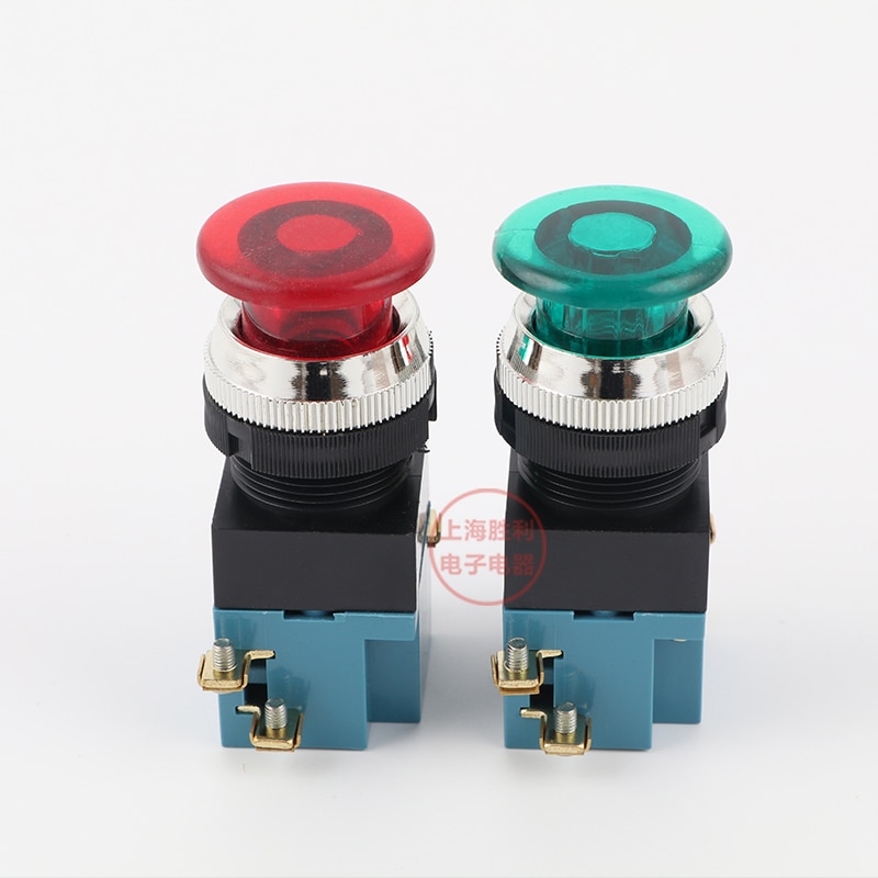 P187 ON-OFF Mushroom Green/Red Push Button Switch ... – Grandado