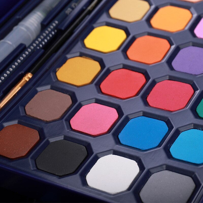 Solid Watercolor Paint Set, 12 18 24 36 48 Water C... – Grandado