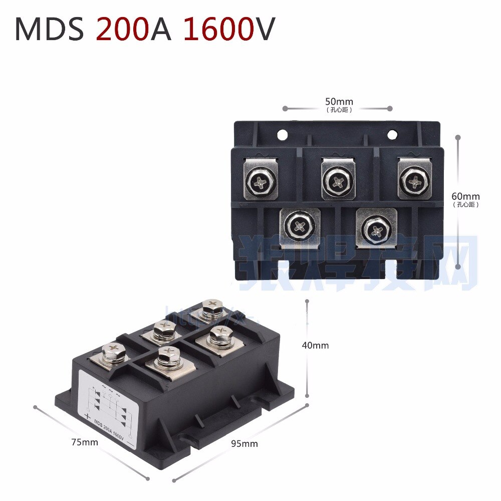 Redresseur triphasé MDS100-16 12 MDS200-16 MDS 100... – Grandado