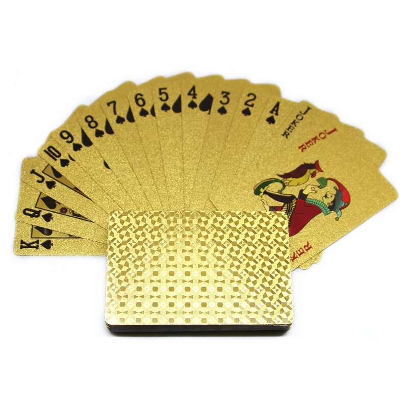 Entertain Golden Playing Cards Deck Of Gold Foil P... – Grandado