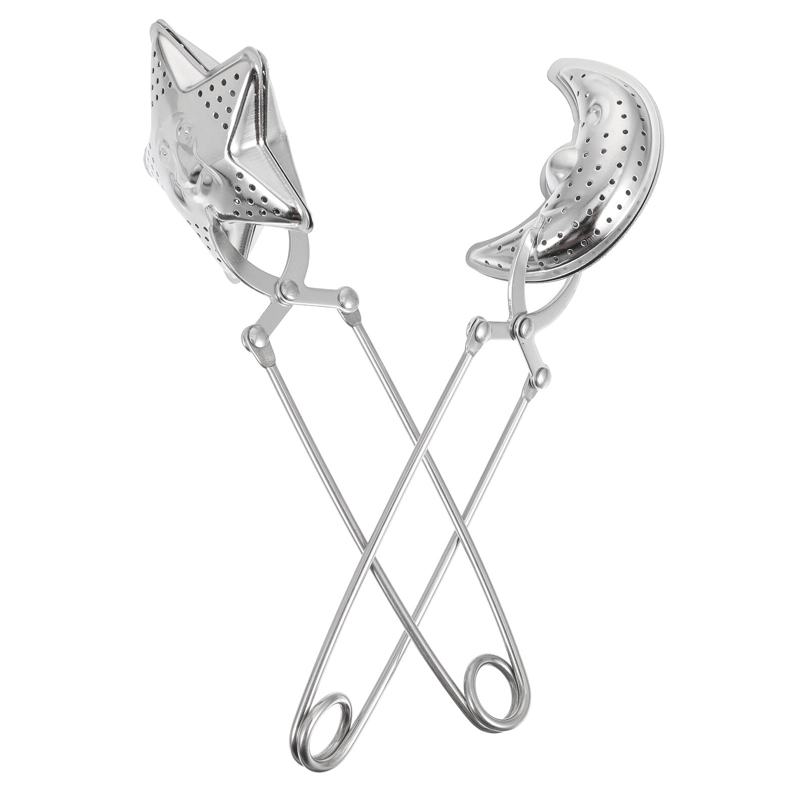 2pcs Long Grip Tea Filter Silver Tea Leaf Pincer S... – Grandado