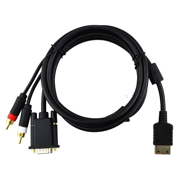 Black color High Definition VGA Cable RCA Sound Ad... – Grandado