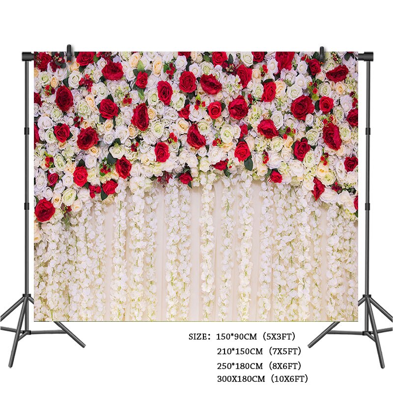 Rose Flower Photography Vinyl Background Cloth Wed... – Grandado