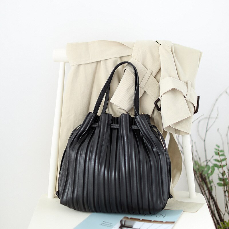 Doudou Korean versatile retro pleated handbag simp... – Grandado