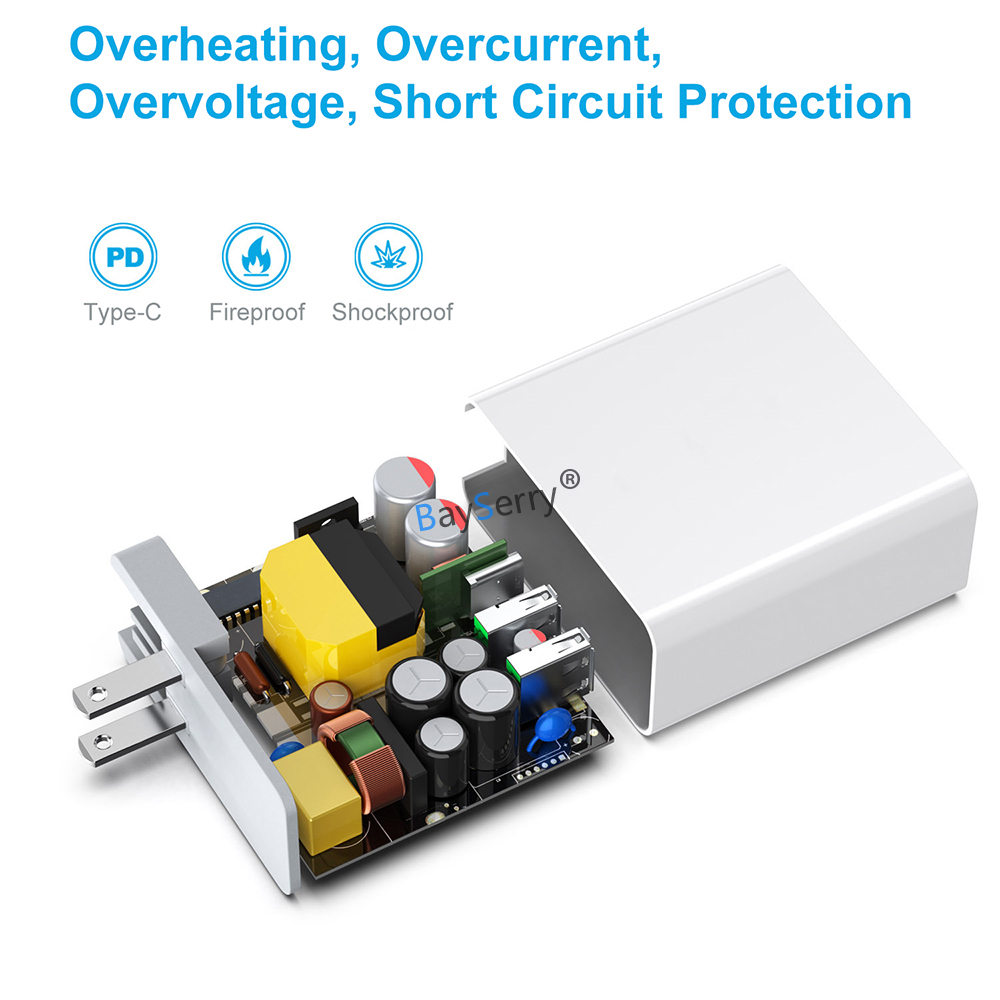 BaySerry 18W 5V 9V 2A 3A USB PD Charger Type C Pow... – Grandado