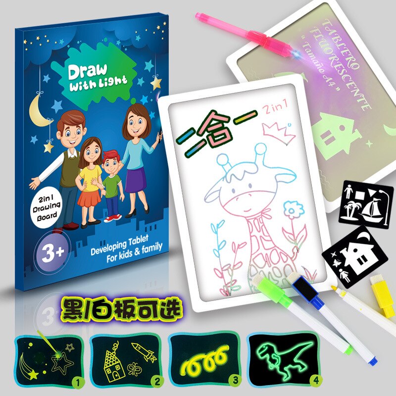DEWANG Luminous Drawing Board Graffiti Doodle Draw... – Grandado
