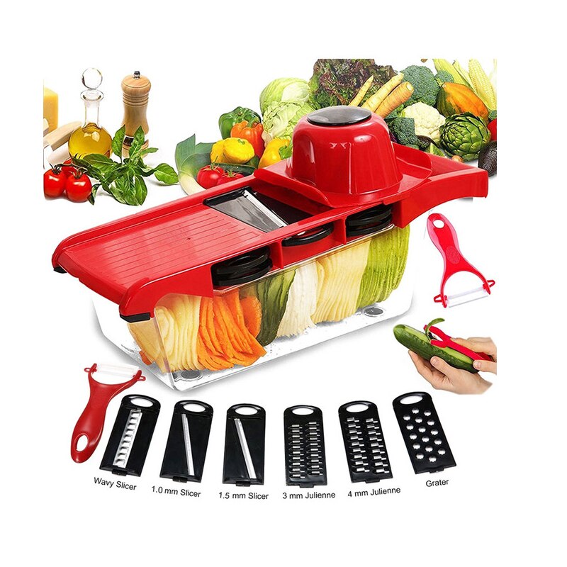 Multi-blades Mandoline Vegetable Slicers Adjustabl... – Grandado