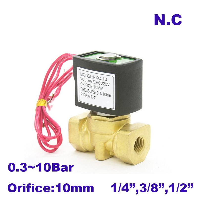 GOGO Normally Close 2 Way Water Brass Solenoid Val... – Grandado
