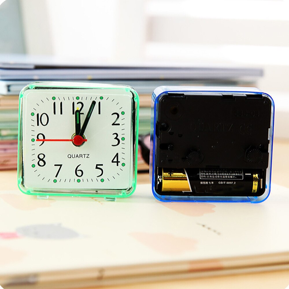 Square Small Bed Compact Travel Quartz Beep Alarm ... – Grandado