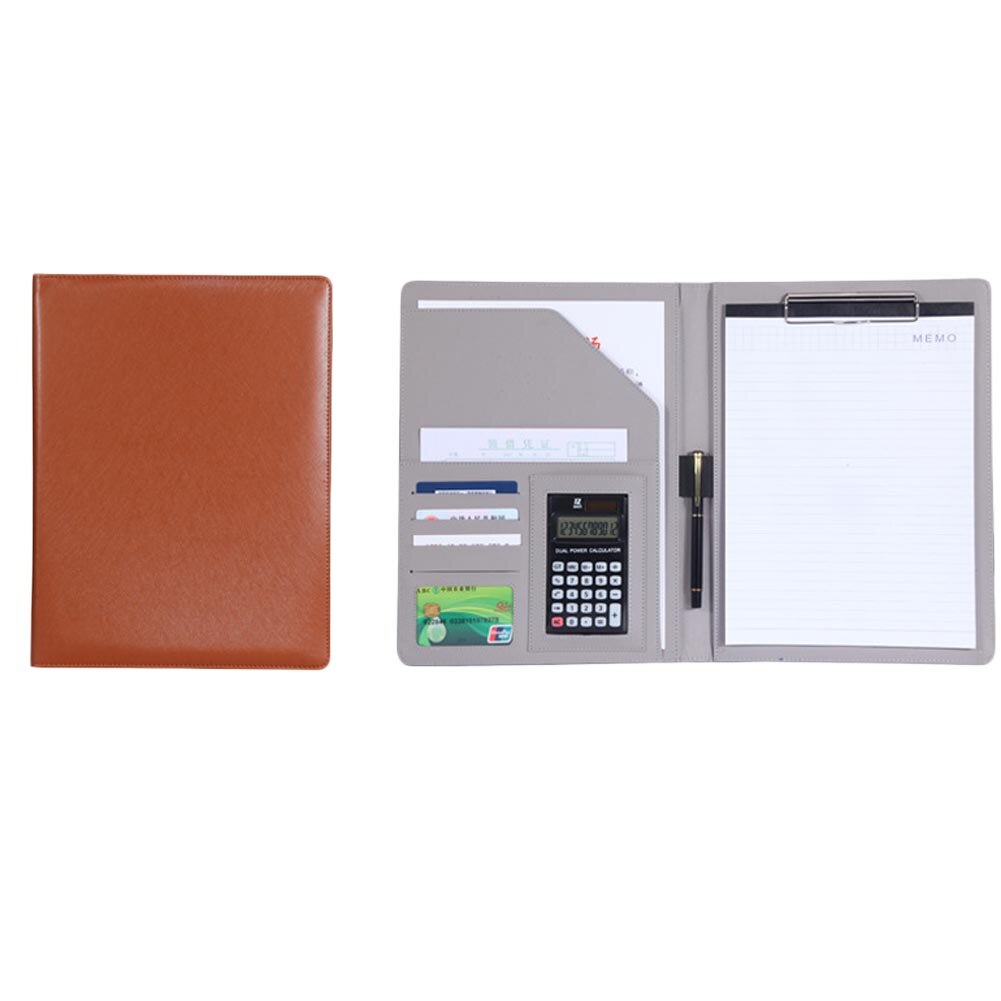 Carpeta Archivadora de cuero A4 con calculadora, o... – Grandado