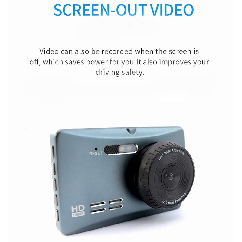 Car DVR Camera HD 4 Inch Dual Lens Ie 1080P Drivin... – Grandado