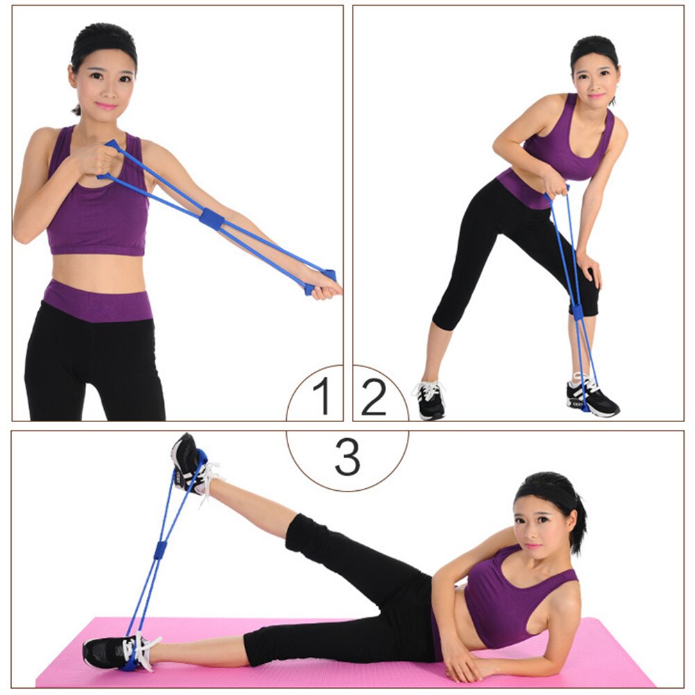 8 Shaped Exercise Elastic Rubber Accessories Sport... – Grandado
