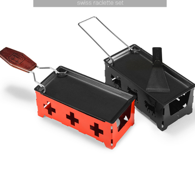 swiss raclette set Non-stick Griller Mini BBQ Chee... – Grandado