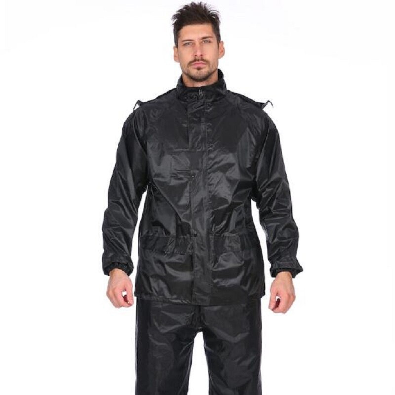 Motorcycle Black Adults Raincoat Waterproof Windbr... – Vicedeal