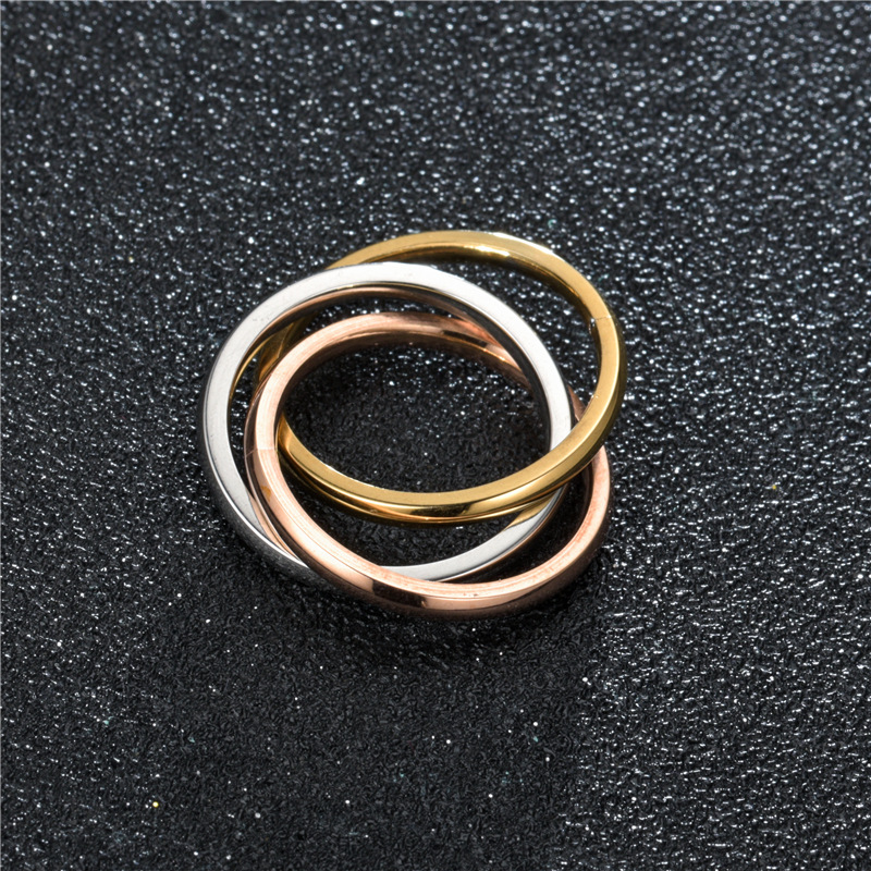 Classic Trinity Ring Three Ring Winding Ring Women... – Grandado
