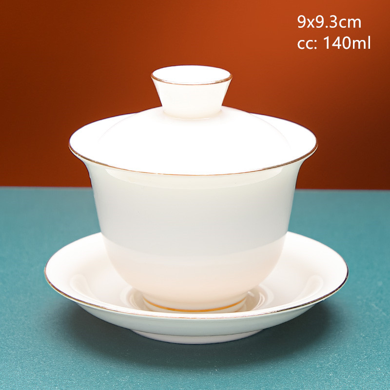 Suet Jade White Porcelain Handmade Tea Cup Househo... – Grandado