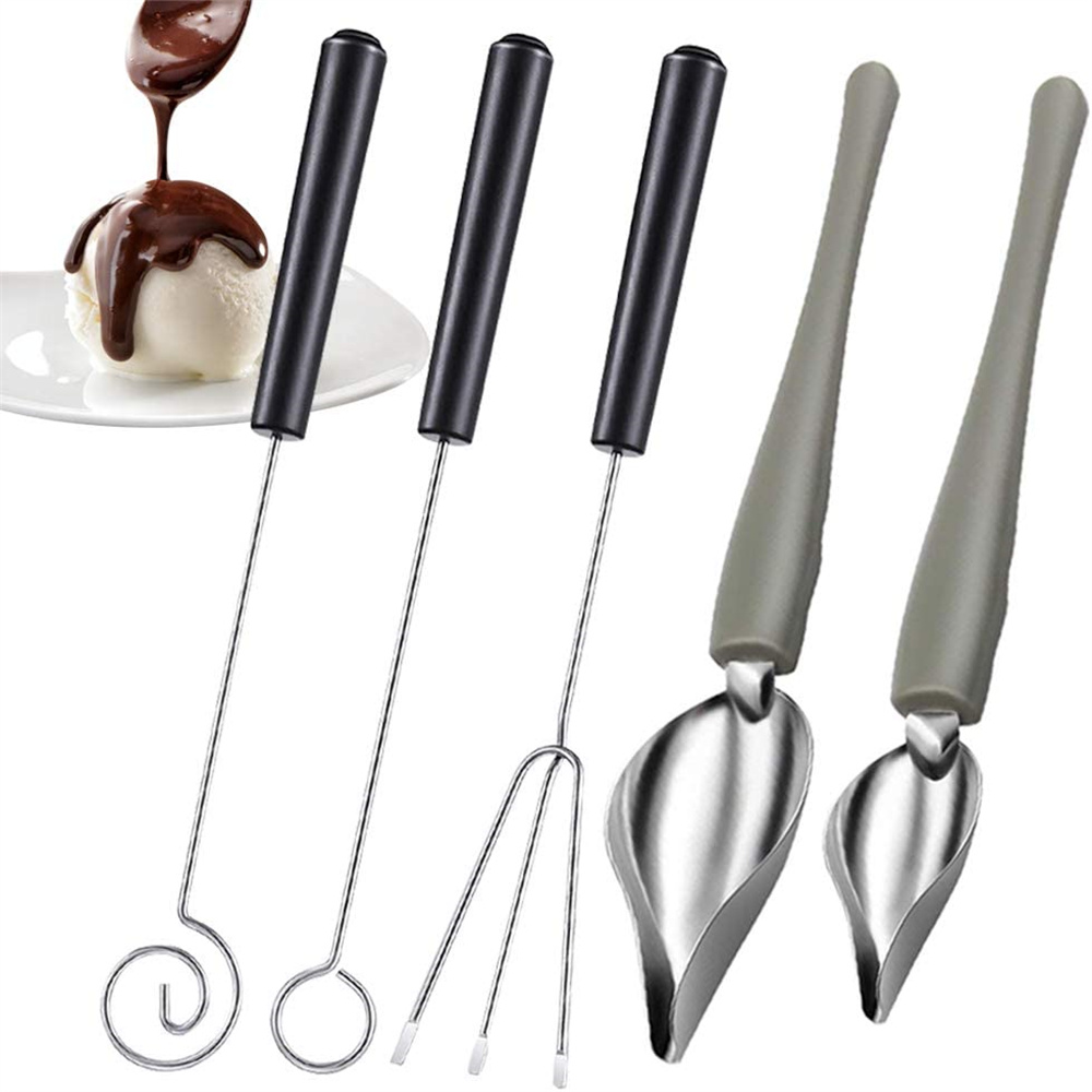 Chef Lange Handvat Dessert Lepel Rvs Chocolade Sch... – Grandado
