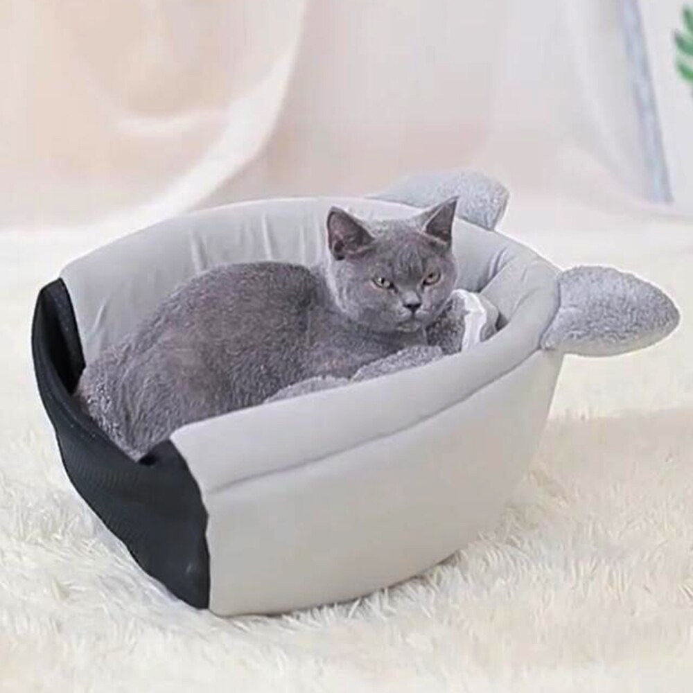 2-in-1 Foldable Cat Bed Kitten Cage Nest Indoor Ca... – Grandado