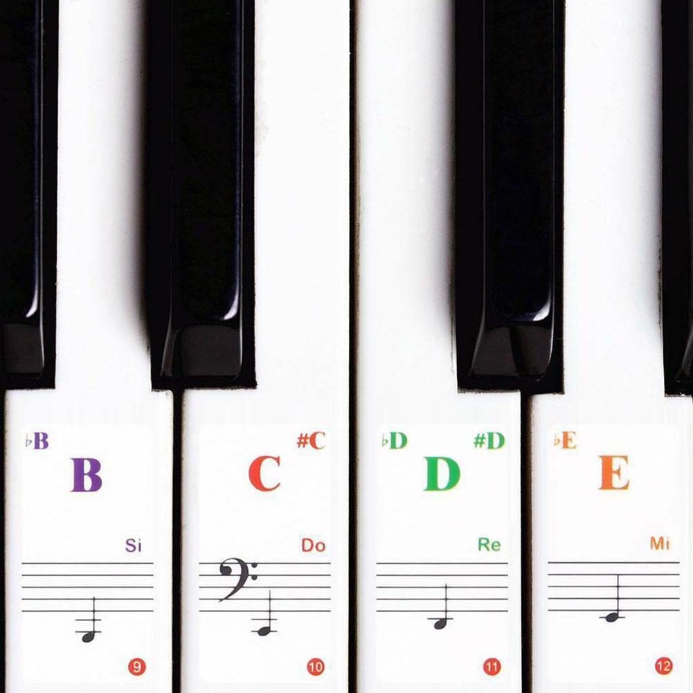 Transparent Piano Keyboard Stickers Electronic Key... – Grandado