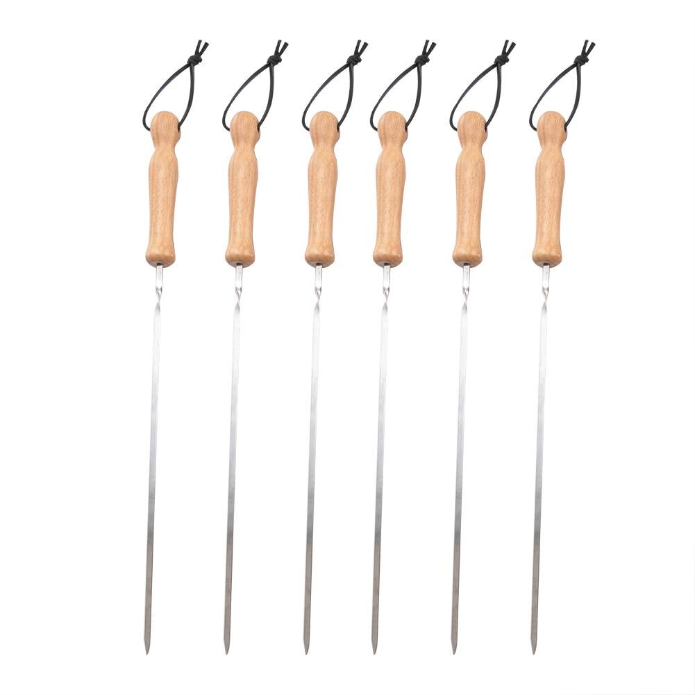 6PCS 40CM Stainless Steel Barbecue Stick Set BBQ G... – Vicedeal