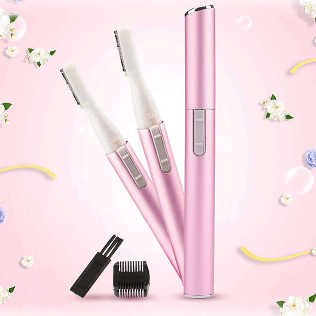Elektrische Gezicht Wenkbrauw Schaar Trimmer Roze ... – Vicedeal