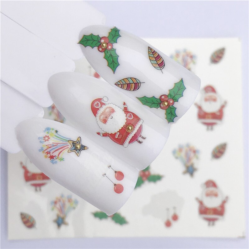 1 Sheet Christmas Sticker Nail Art Sticker Set Nai... – Vicedeal