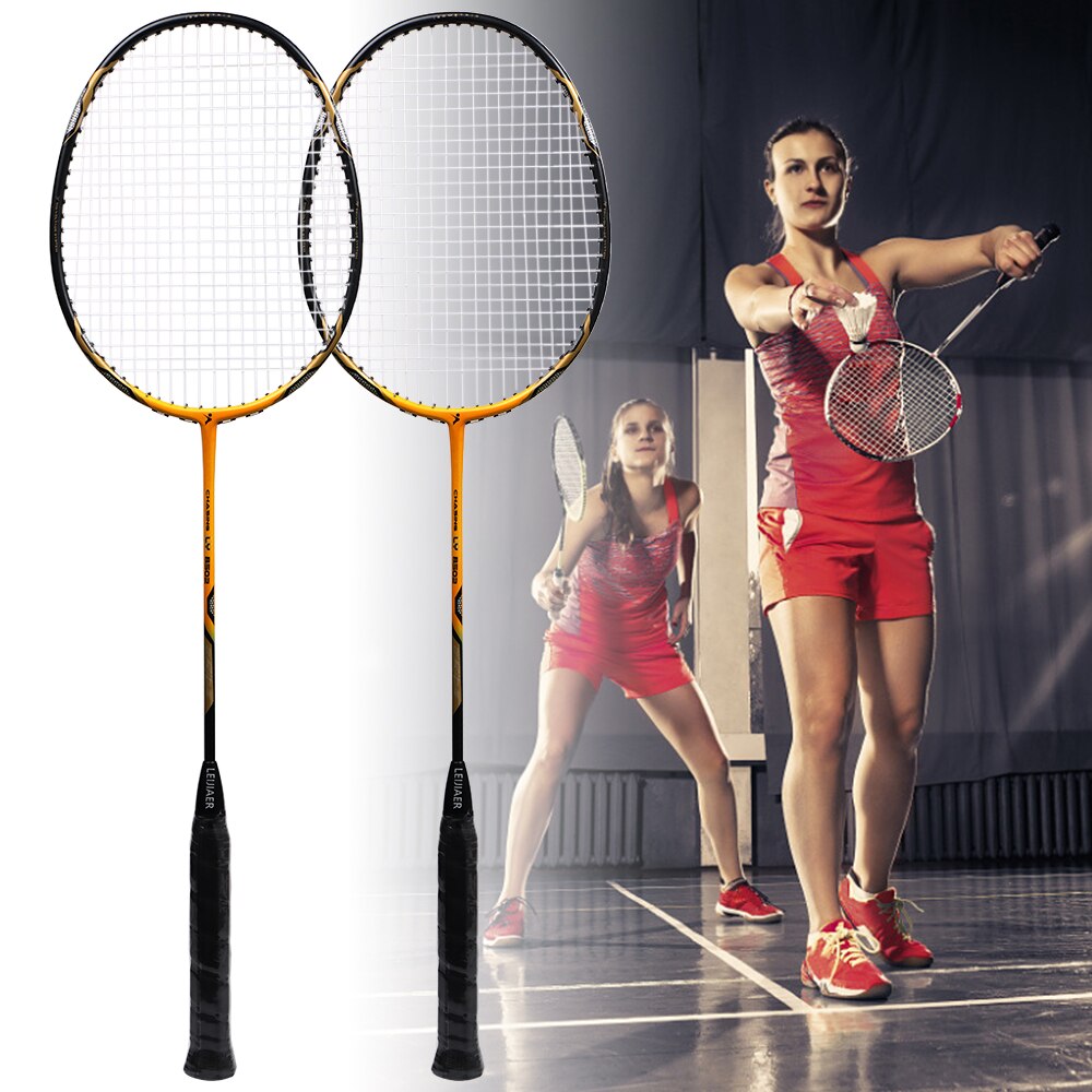 1 Pair Integrated Badminton Racket Carbon Composit... – Grandado