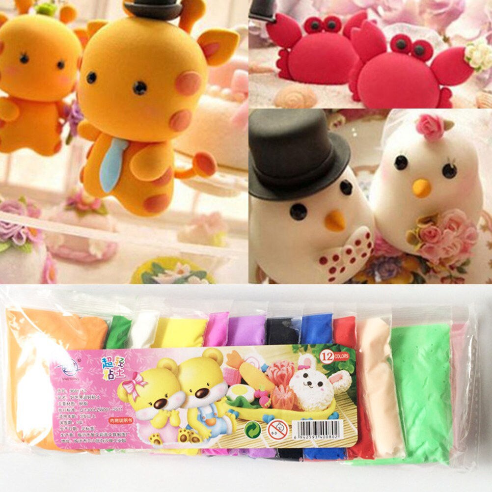 12 Colors DIY Craft Soft Polymer Clay Plasticine B... – Vicedeal