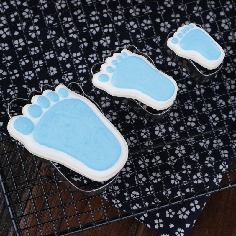 3pc Foot Stainless Steel Cookie Cutter, Biscuit, P... – Grandado