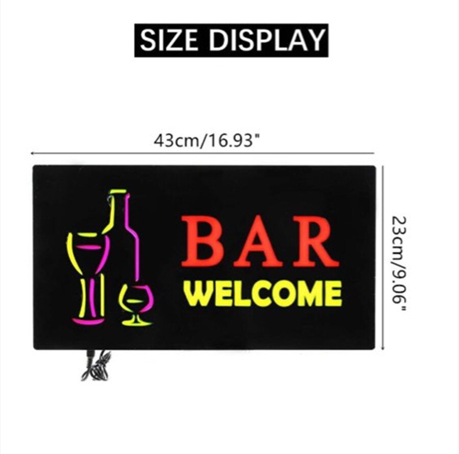 Flashing bar resin led neon light open signboard p... – Vicedeal