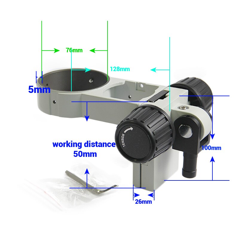 76MM Stereo Microscope Focus Arm Portable Ring Arb... – Vicedeal