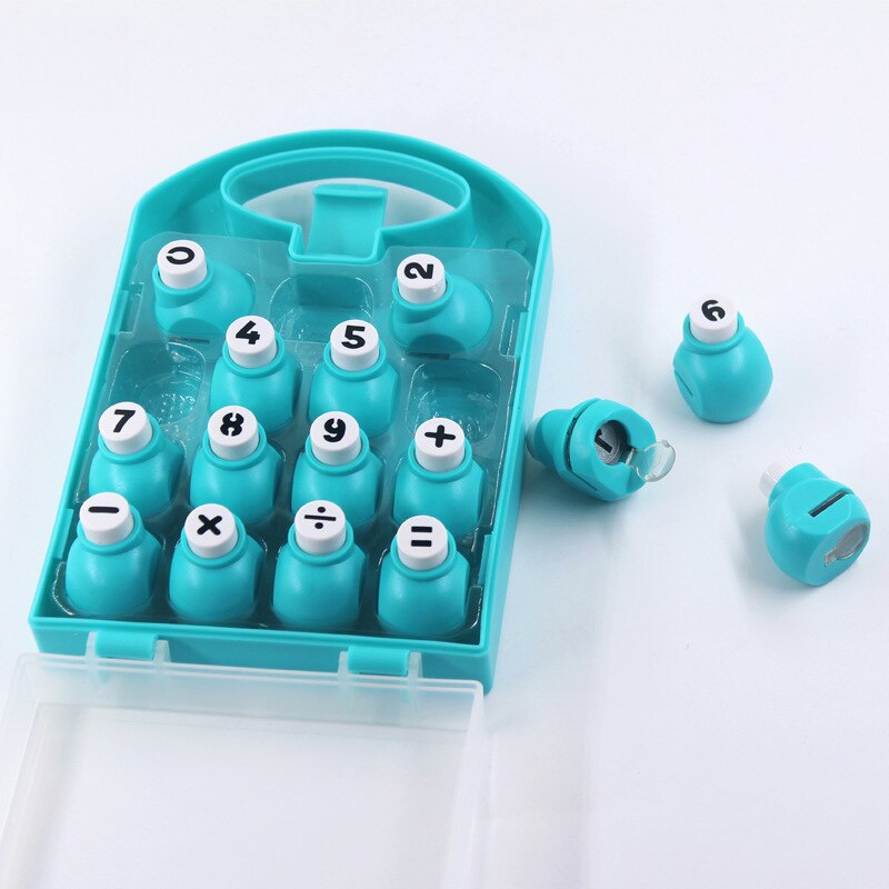 Juego de perforadores para manualidades, cortador de papel con números pequeños, Digital, para ...