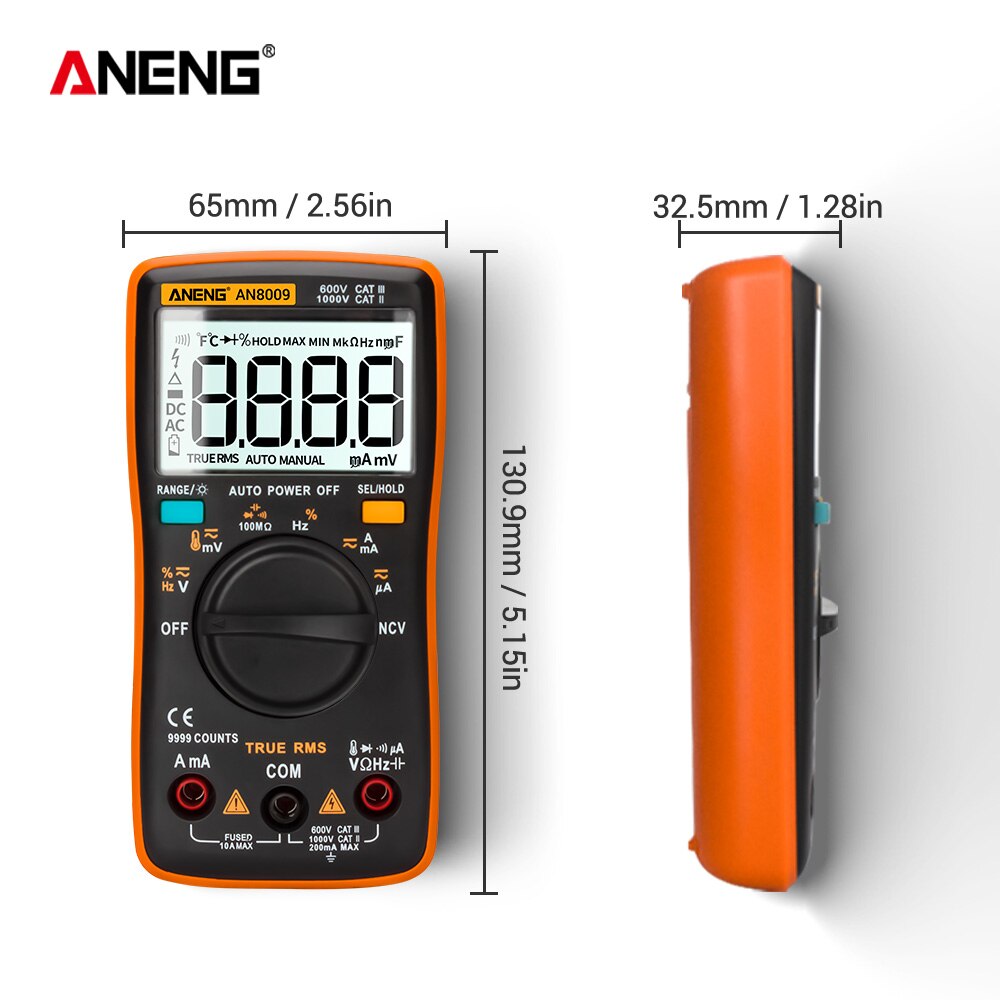 ANENG AN8009 True-RMS Digital AC/DC Multimeter Transistor Tester ... ANENG AN8009 True-RMS Digital AC/DC Multimeter Transistor Tester ...