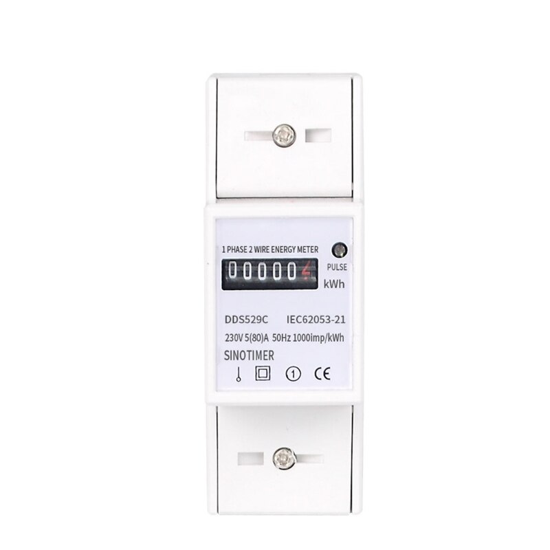 Electric Meter KWh Meter Single Phase 2P DIN-rail ... – Grandado
