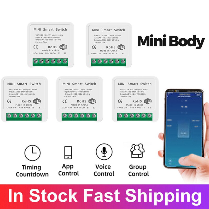 1-5Pcs Mini Wifi Smart Switch Timer Draadloze Scha... – Vicedeal