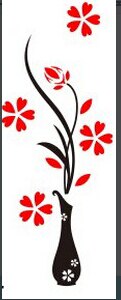 3D Vase Flower Tree Crystal Art Decal Wall Sticker... – Grandado