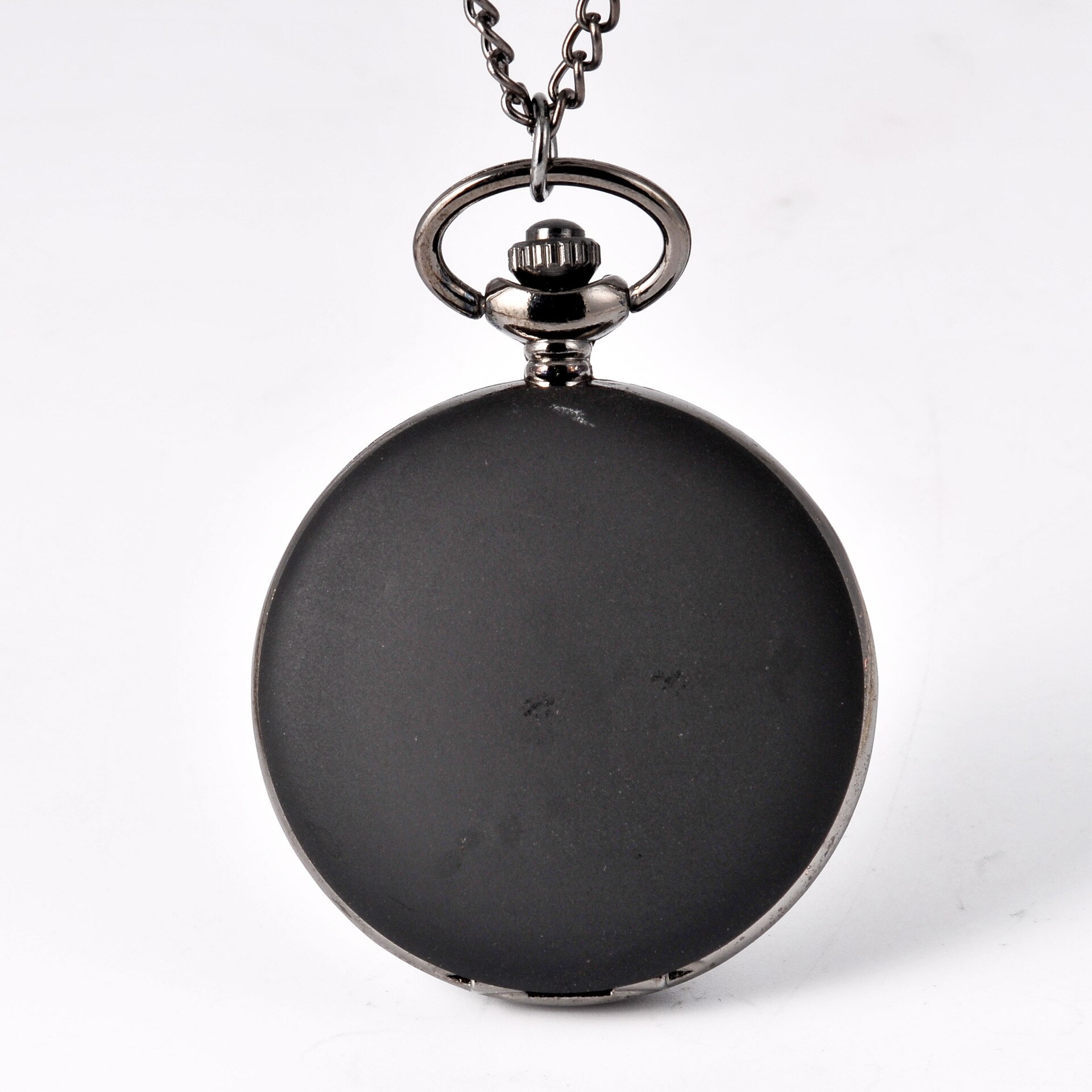 8826Large pocket watch black matte two-sided light – Grandado
