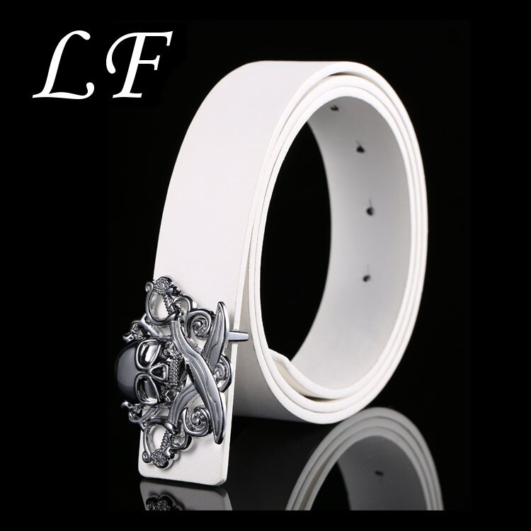 Belt Men Skull Ghost Head Smooth Buckle Belt Serie... – Grandado